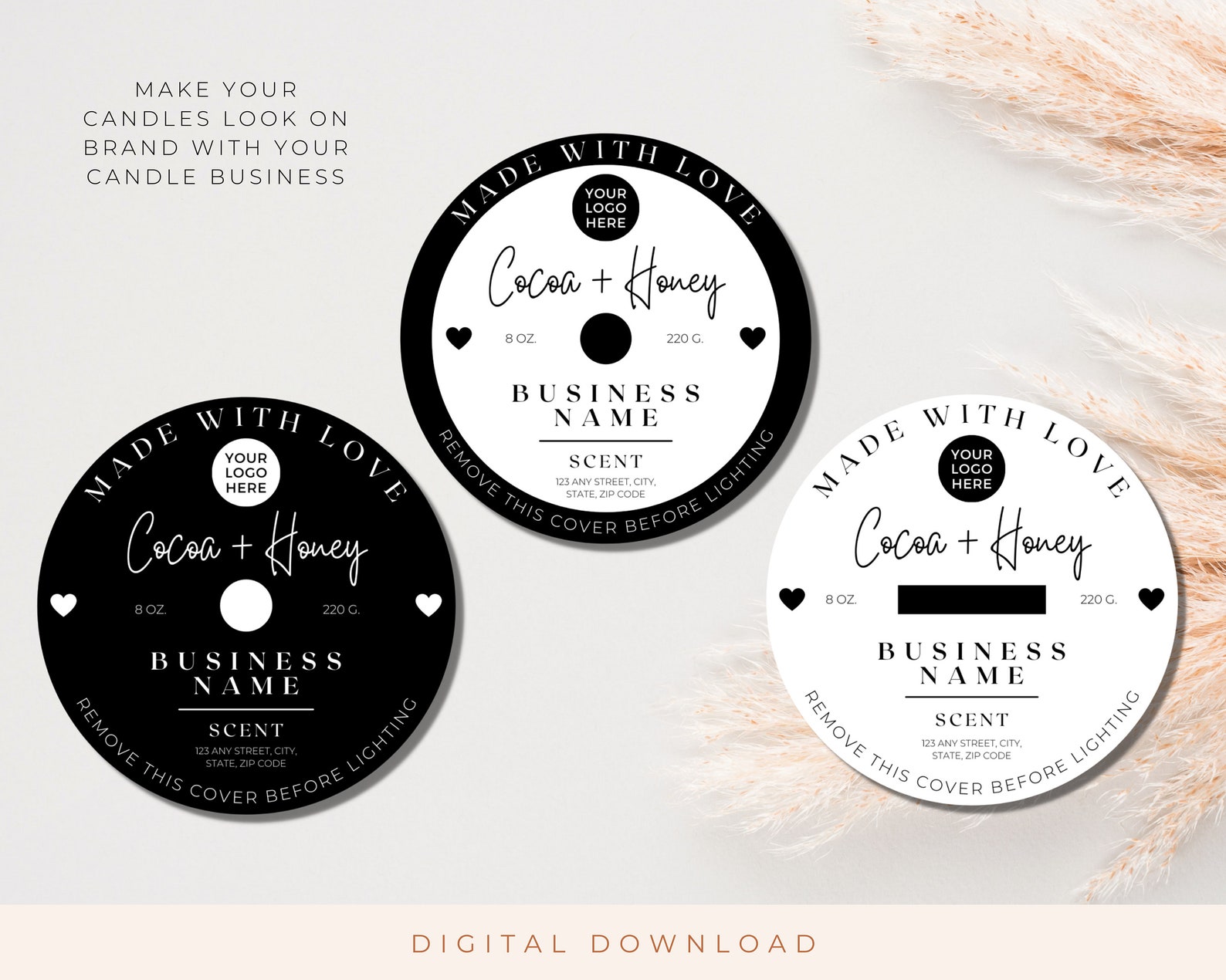 Candle Dust Covers Template, Editable Dust Cover Design, Candle Cover ...