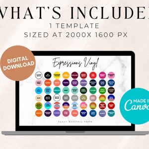 Editable Expressions Vinyl Color Chart, Permanent Vinyl Color Chart ...