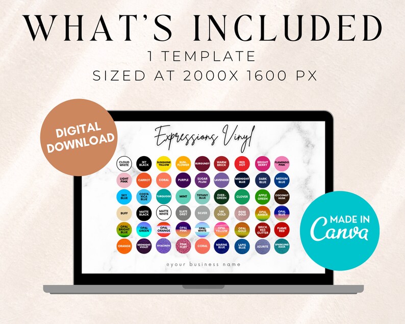 Editable Expressions Vinyl Color Chart Permanent Vinyl Color - Etsy Canada