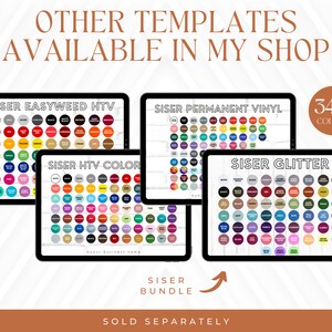 Editable Teckwrap Vinyl Color Chart Template, Permanent Vinyl Colour ...