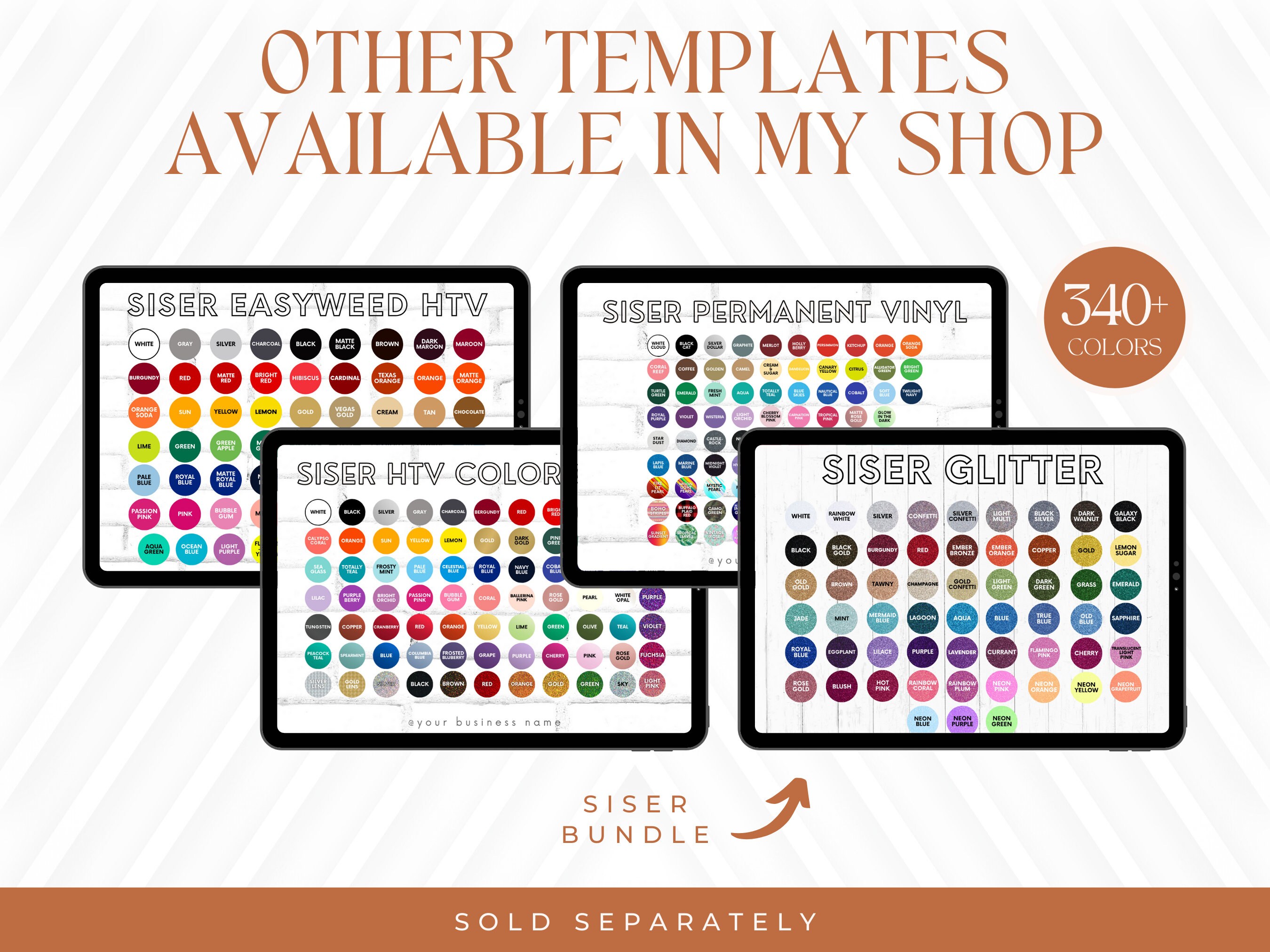 Editable Teckwrap Vinyl Color Chart Template Permanent Vinyl - Etsy