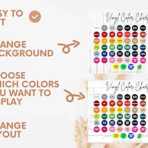 Editable Siser Easyweed HTV Color Chart, Vinyl Color Chart Editable ...