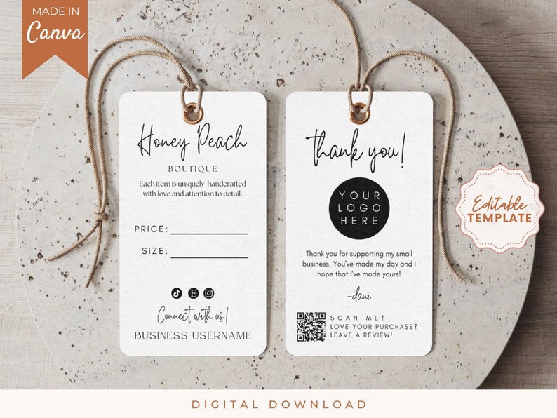Editable Price Tag Template, Product Tags, Minimalist Product Tag ...