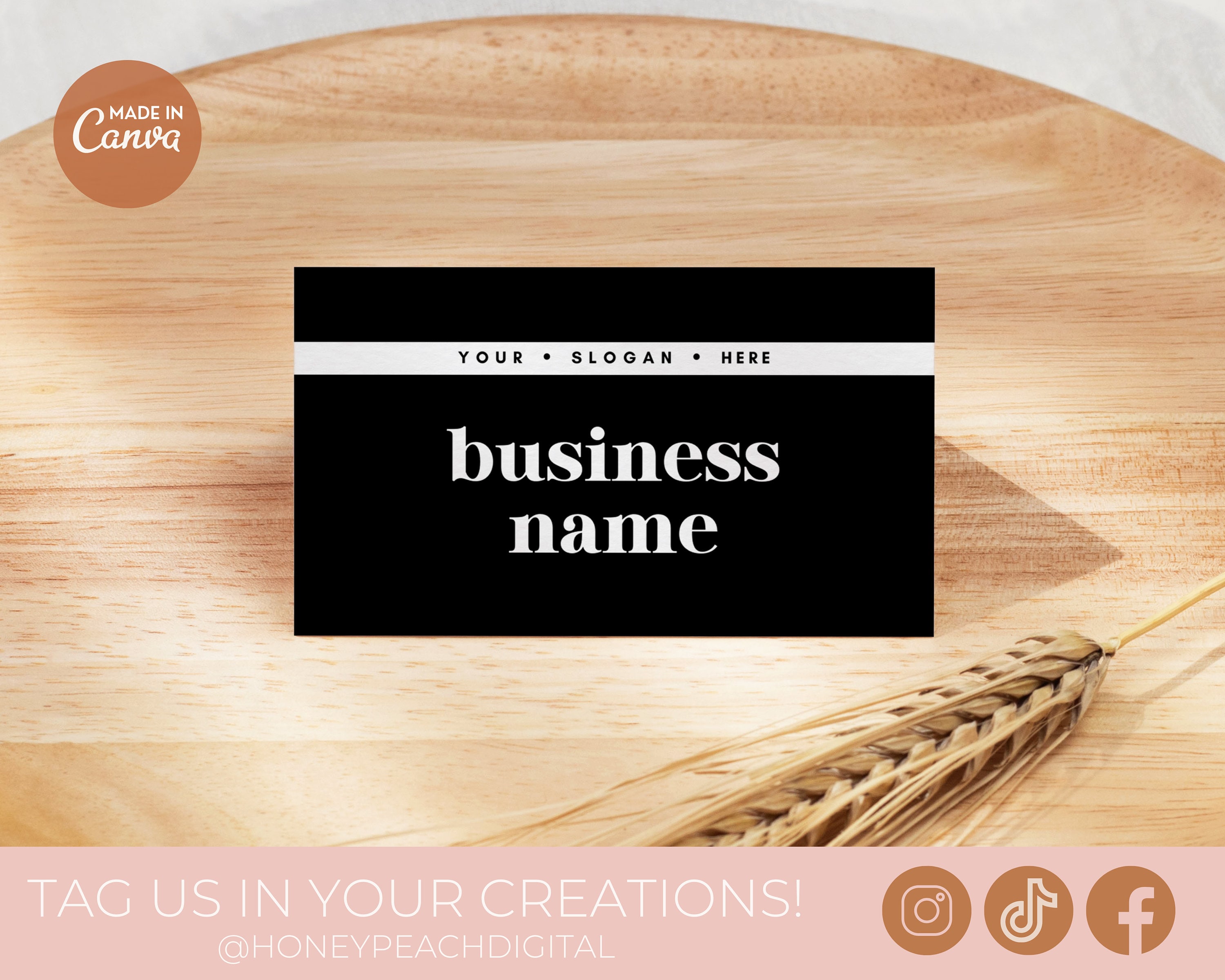 Editable Small Business Card Template, Digital Business Card Template ...