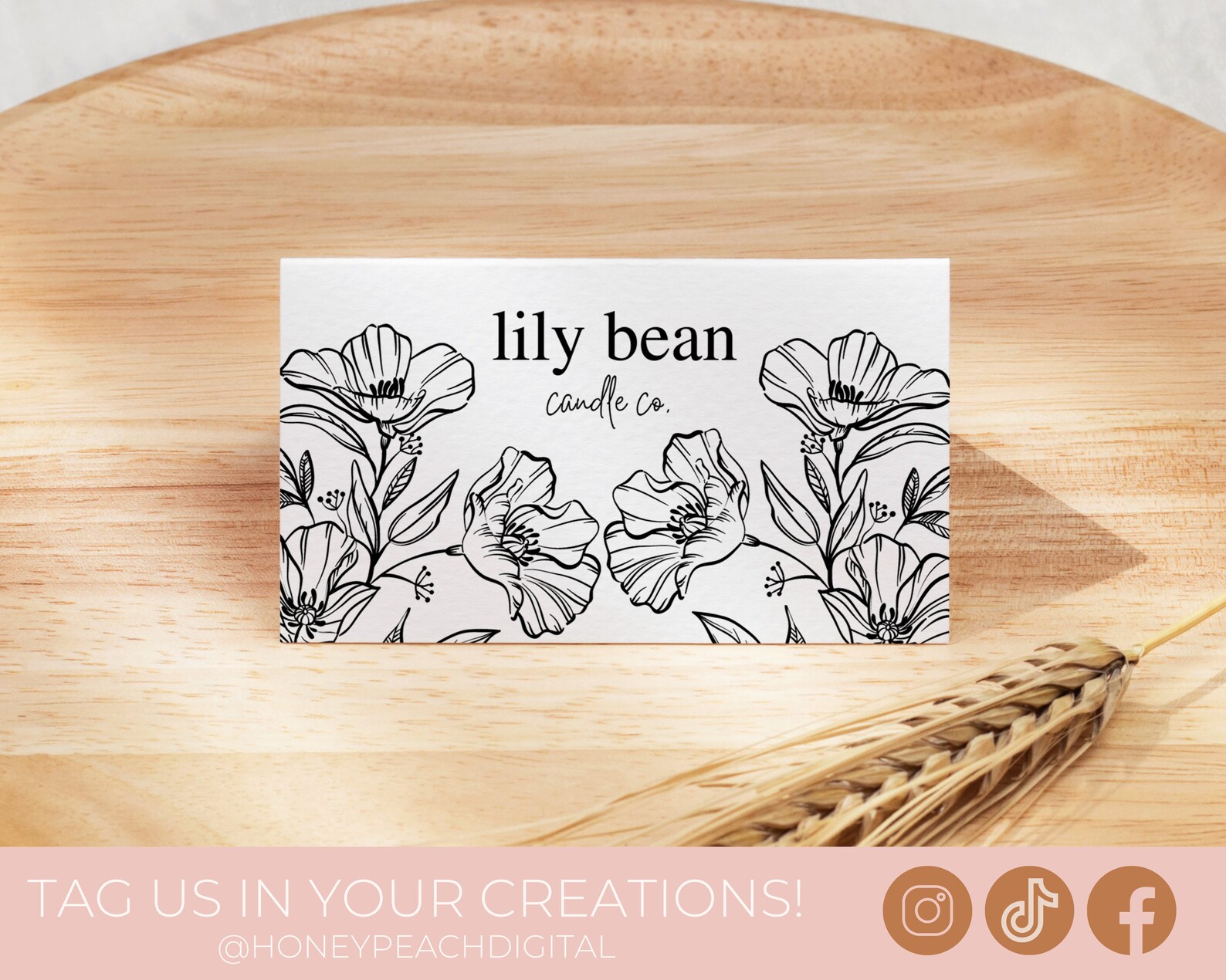 Editable Small Business Card Template, Candle Business Card Template ...