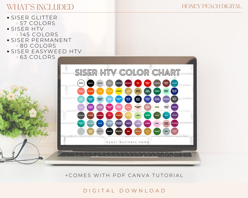 Editable Siser Vinyl Color Chart BUNDLE Siser Color Chart - Etsy