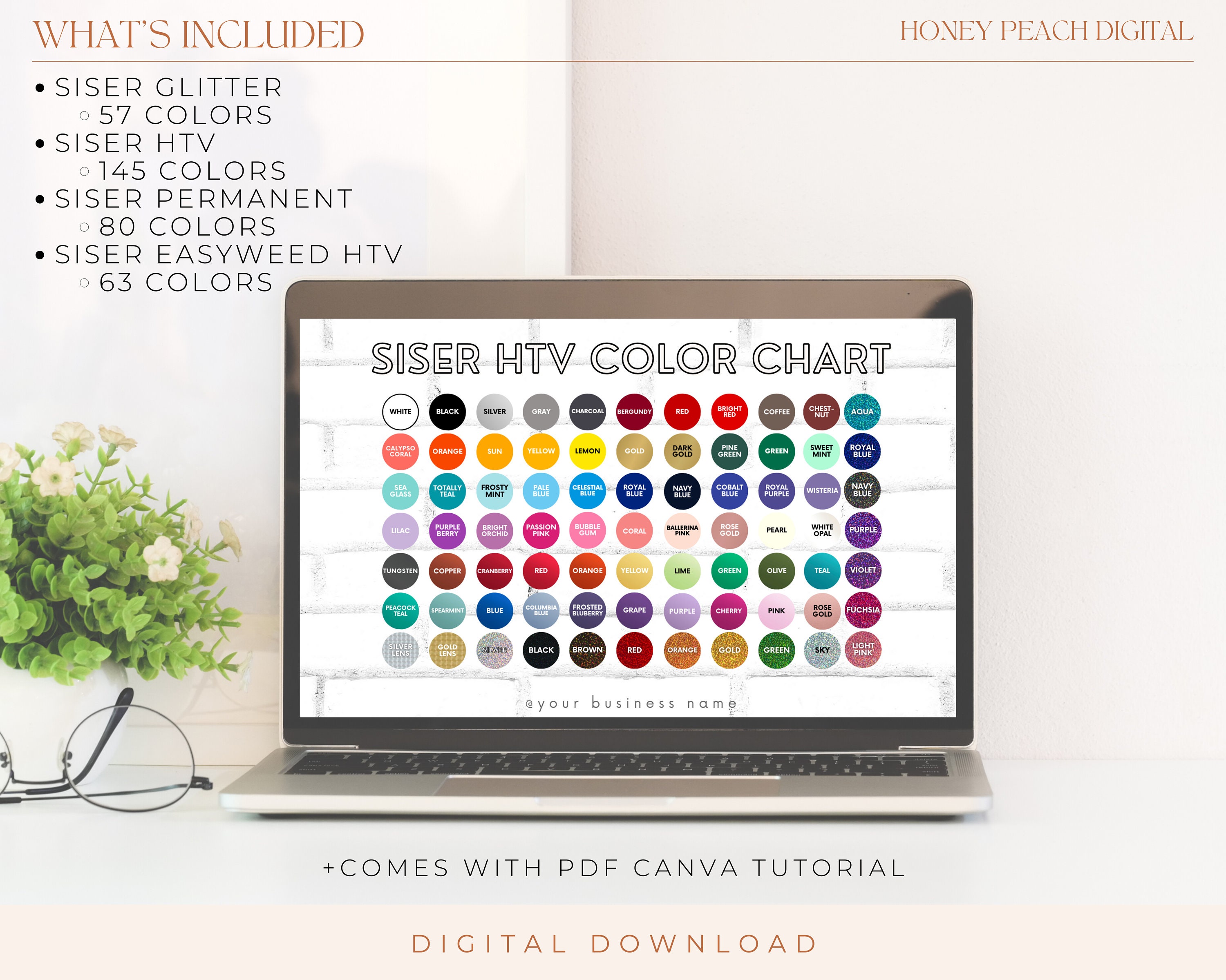 Editable Siser Vinyl Color Chart BUNDLE Siser Color Chart - Etsy UK