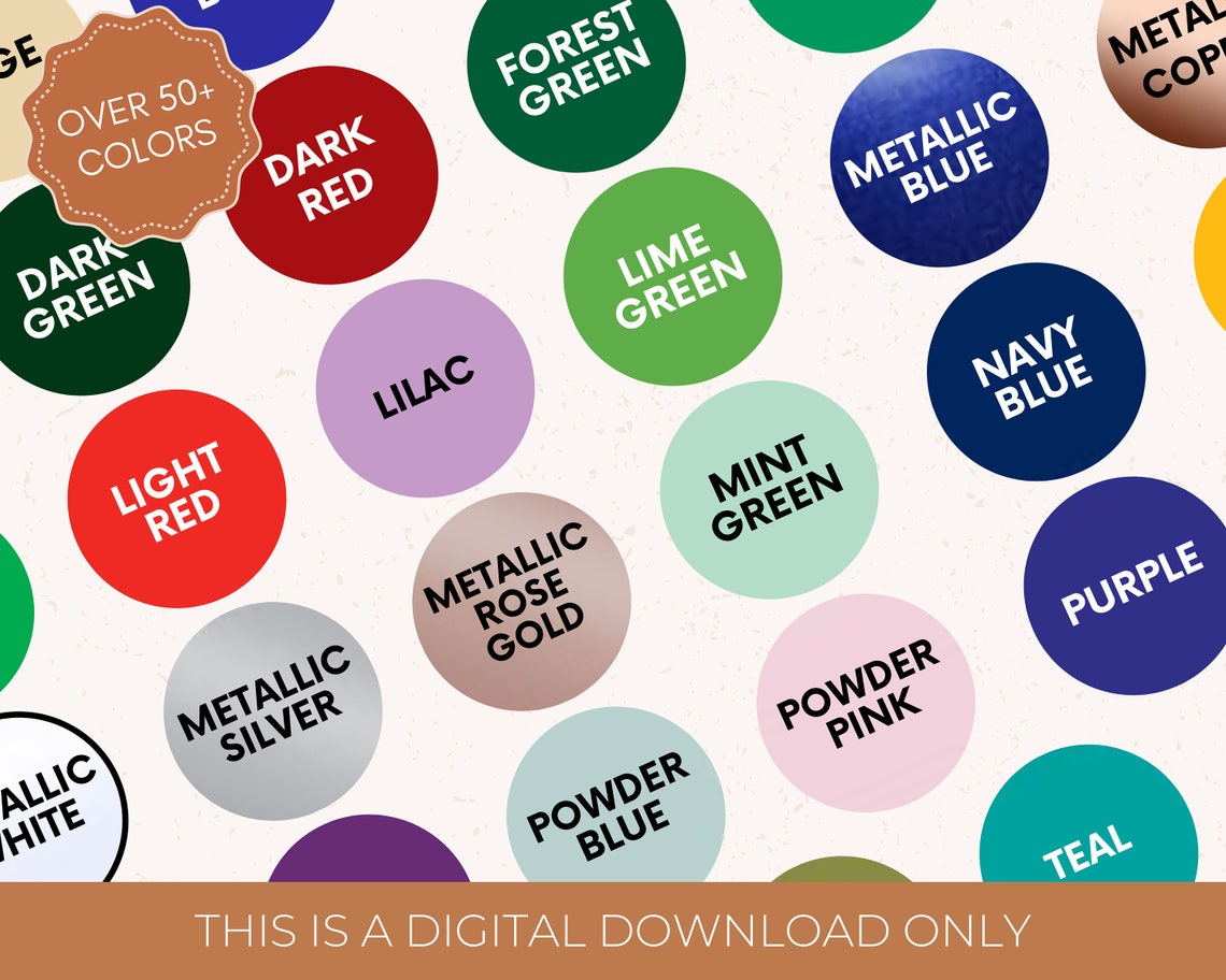 Editable Starcraft HD Vinyl Color Chart Template Vinyl Colors - Etsy