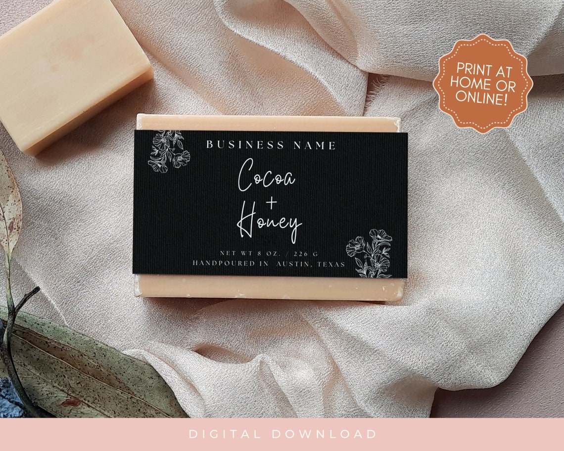 Editable Soap Label Template Soap Label Editable Soap - Etsy