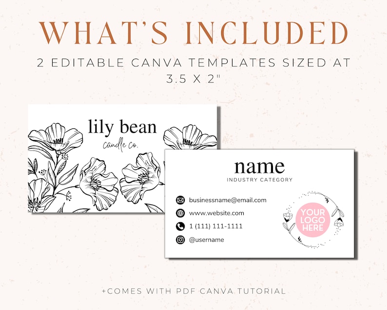 Editable Small Business Card Template, Candle Business Card Template ...