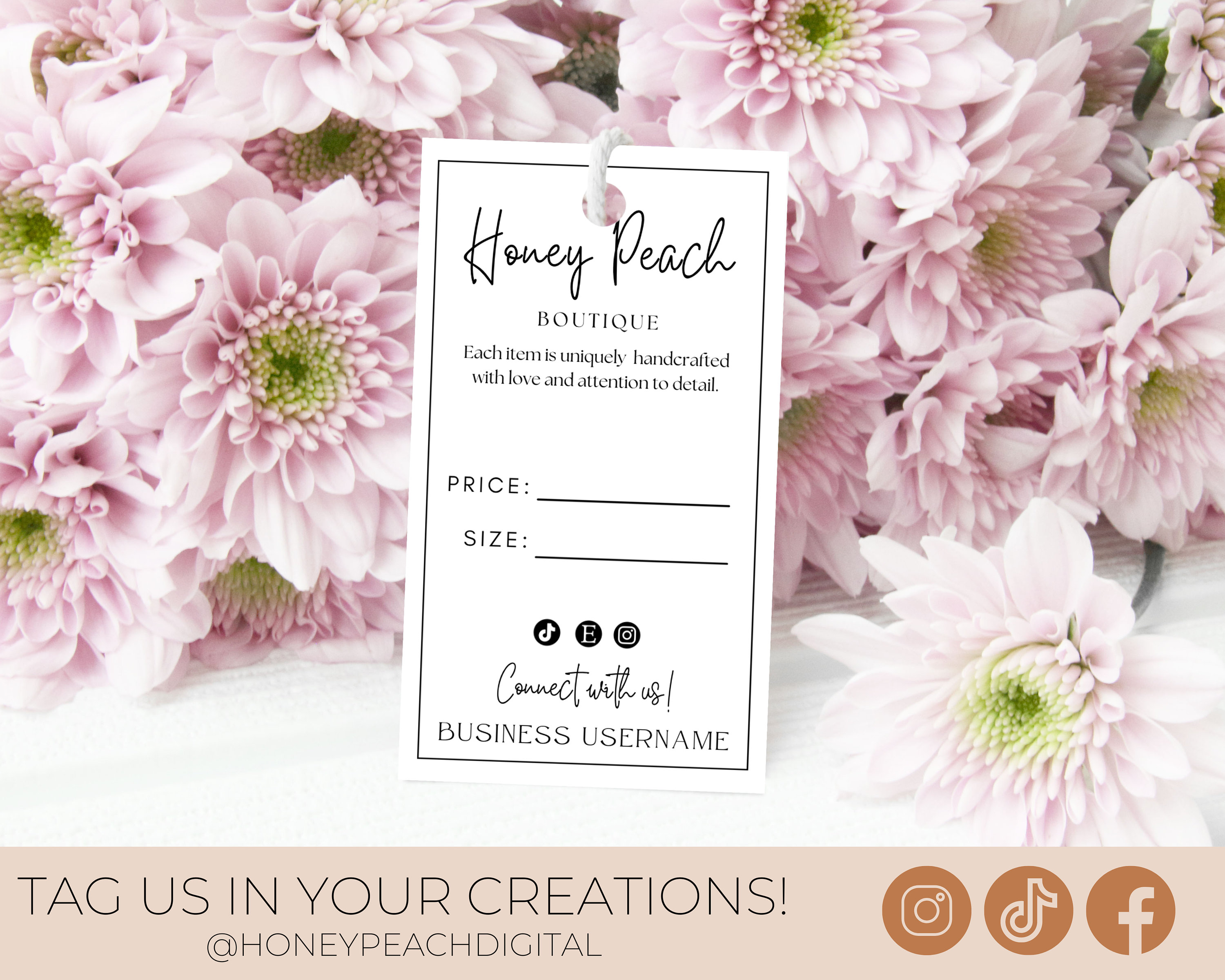 Editable Price Tag Template Product Tags Minimalist Product - Etsy UK