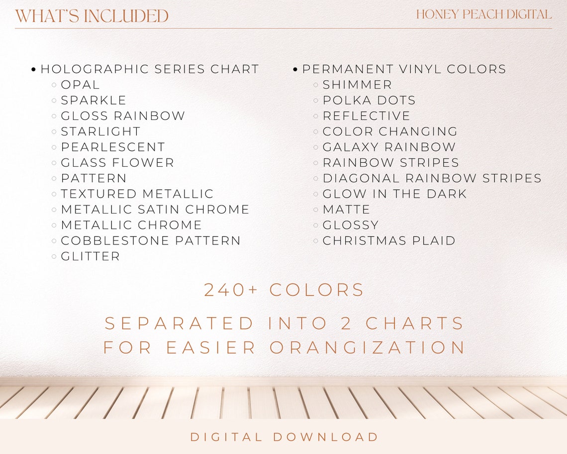 Editable Teckwrap Vinyl Color Chart Template Permanent Vinyl | Etsy Canada