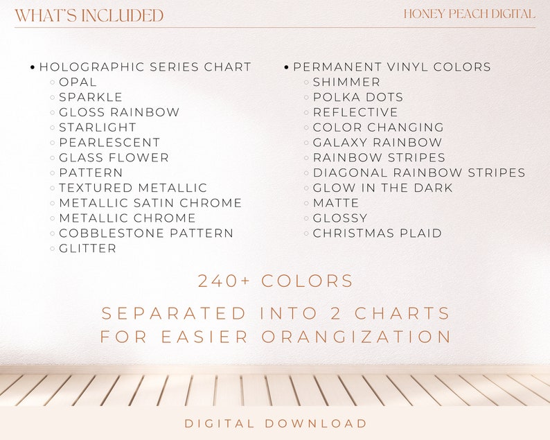 Editable Teckwrap Vinyl Color Chart Template Permanent Vinyl | Etsy