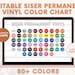 Editable Siser Permanent Vinyl Color Chart, Vinyl Colors Mockup, Siser ...