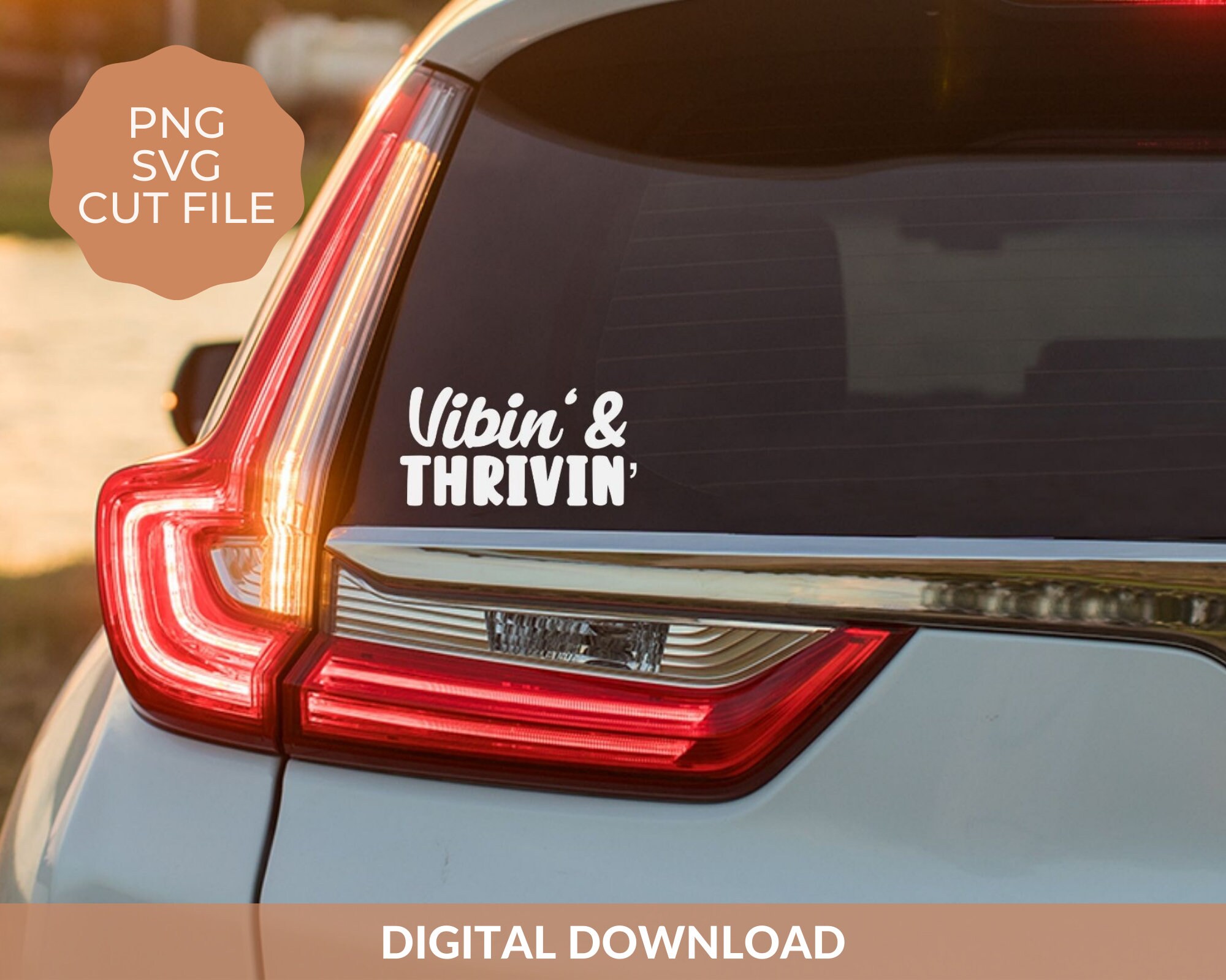 Vibin N Thrivin Svg, Vibing Cut File for Cricut and Silhouette Users ...