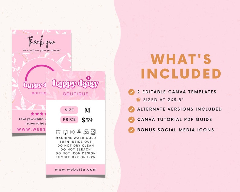 Editable Price Tag Template Product Tags Pink Product Tag - Etsy