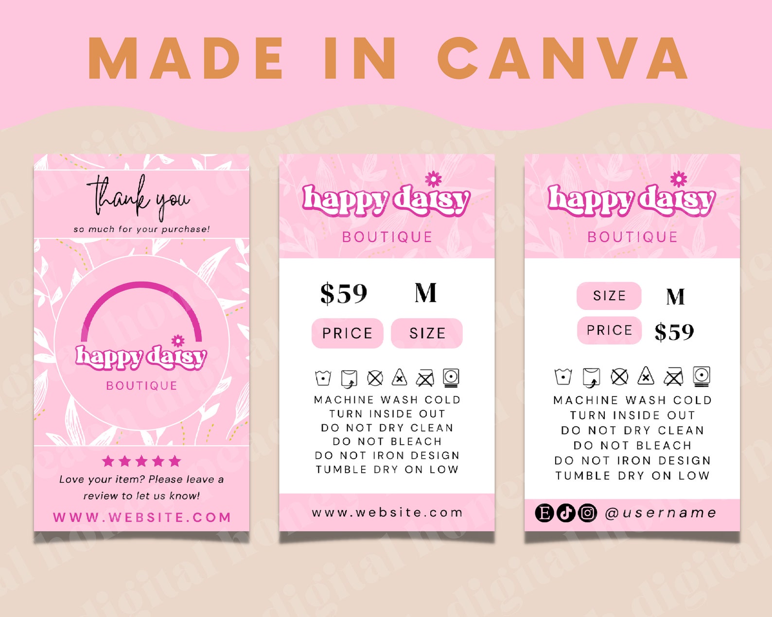 Editable Price Tag Template Product Tags Pink Product Tag - Etsy
