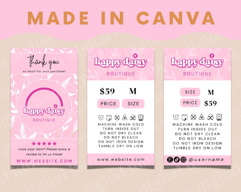 Editable Price Tag Template Product Tags Pink Product Tag - Etsy