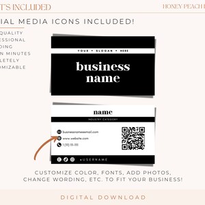 Editable Small Business Card Template, Digital Business Card Template ...