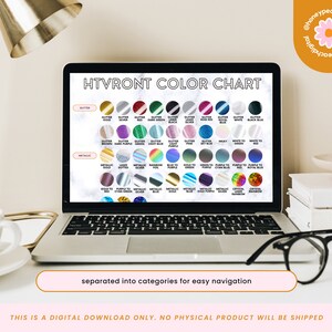 Editable Htvront HTV Color Chart, Vinyl Color Chart Editable Template ...