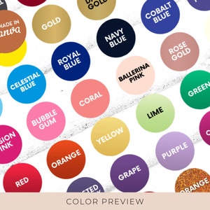 Editable Permanent Vinyl Color Chart Template BUNDLE, Permanent Vinyl ...