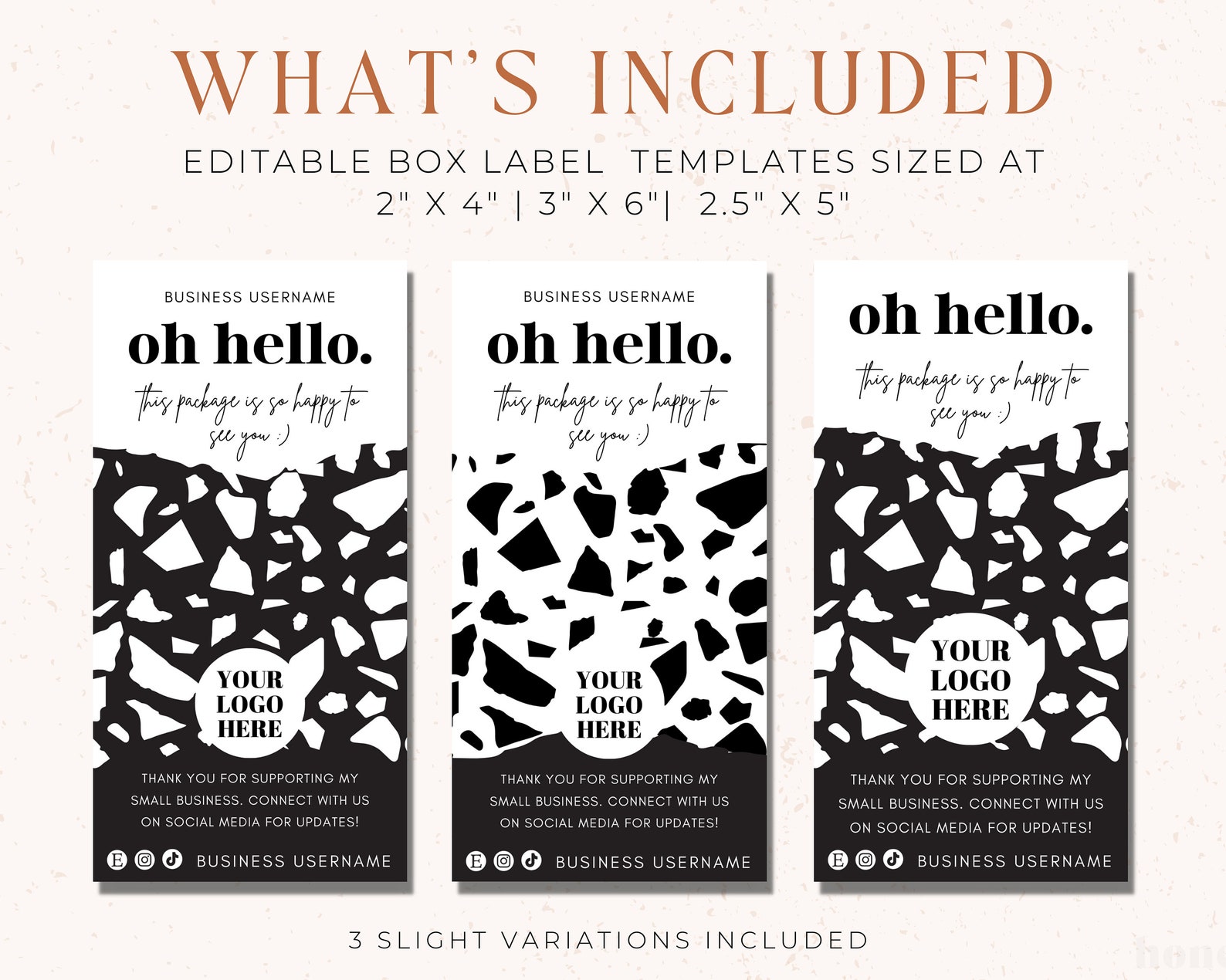 Editable Box Label Template Box Seal Label Custom Branding | Etsy