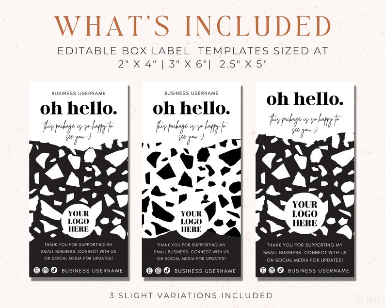 Editable Box Label Template Box Seal Label Custom Branding - Etsy
