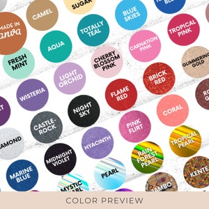 Editable Siser Permanent Vinyl Color Chart, Vinyl Colors Mockup, Siser ...