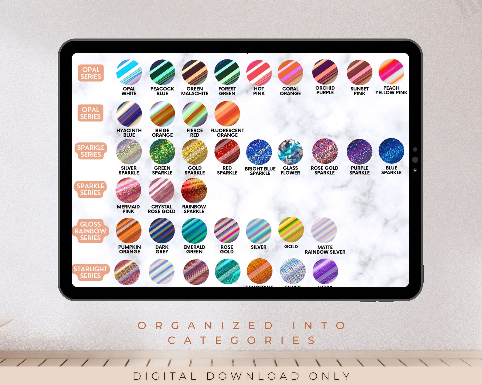 Editable Teckwrap Vinyl Color Chart Template Permanent Vinyl - Etsy