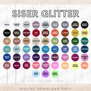 Editable Siser Vinyl Color Chart BUNDLE, Siser Color Chart Template ...