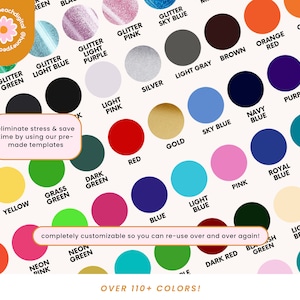 Editable Htvront HTV Color Chart, Vinyl Color Chart Editable Template ...