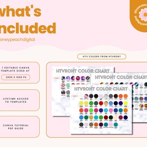 Editable Htvront HTV Color Chart, Vinyl Color Chart Editable Template ...