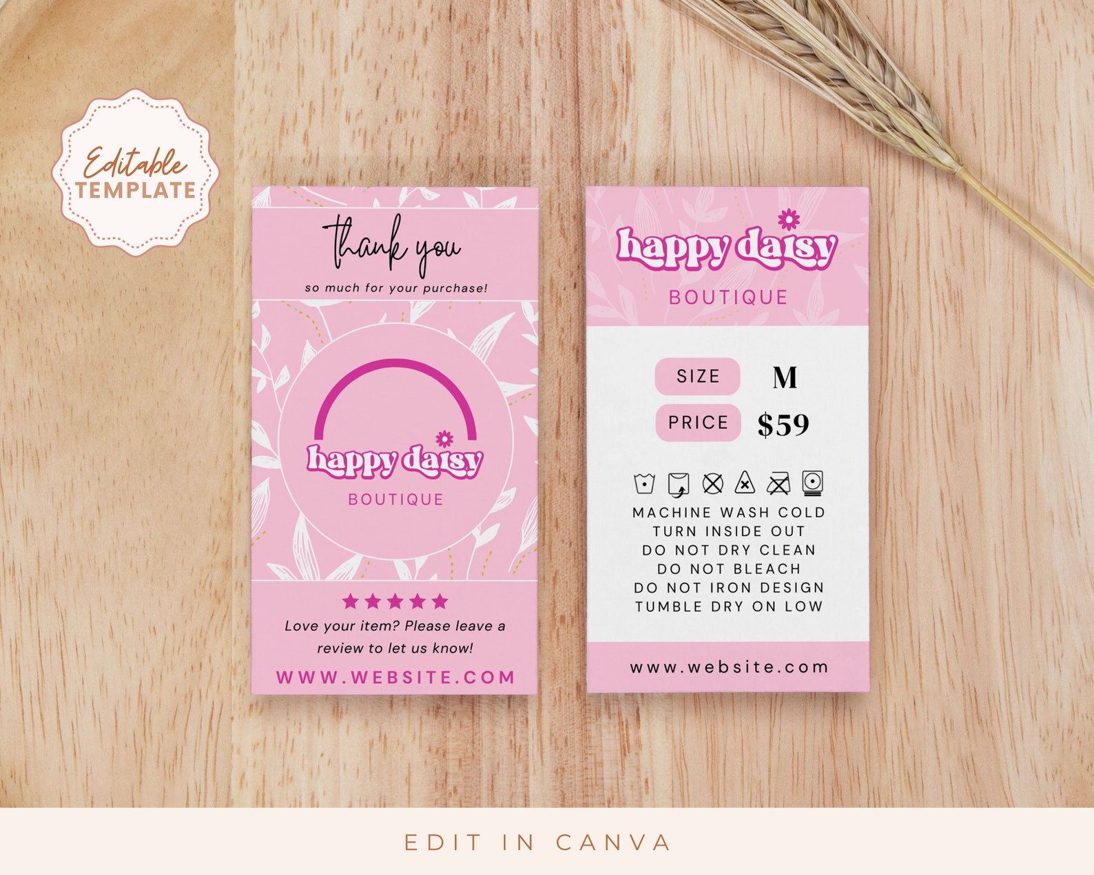 Editable Price Tag Template Product Tags Pink Product Tag - Etsy
