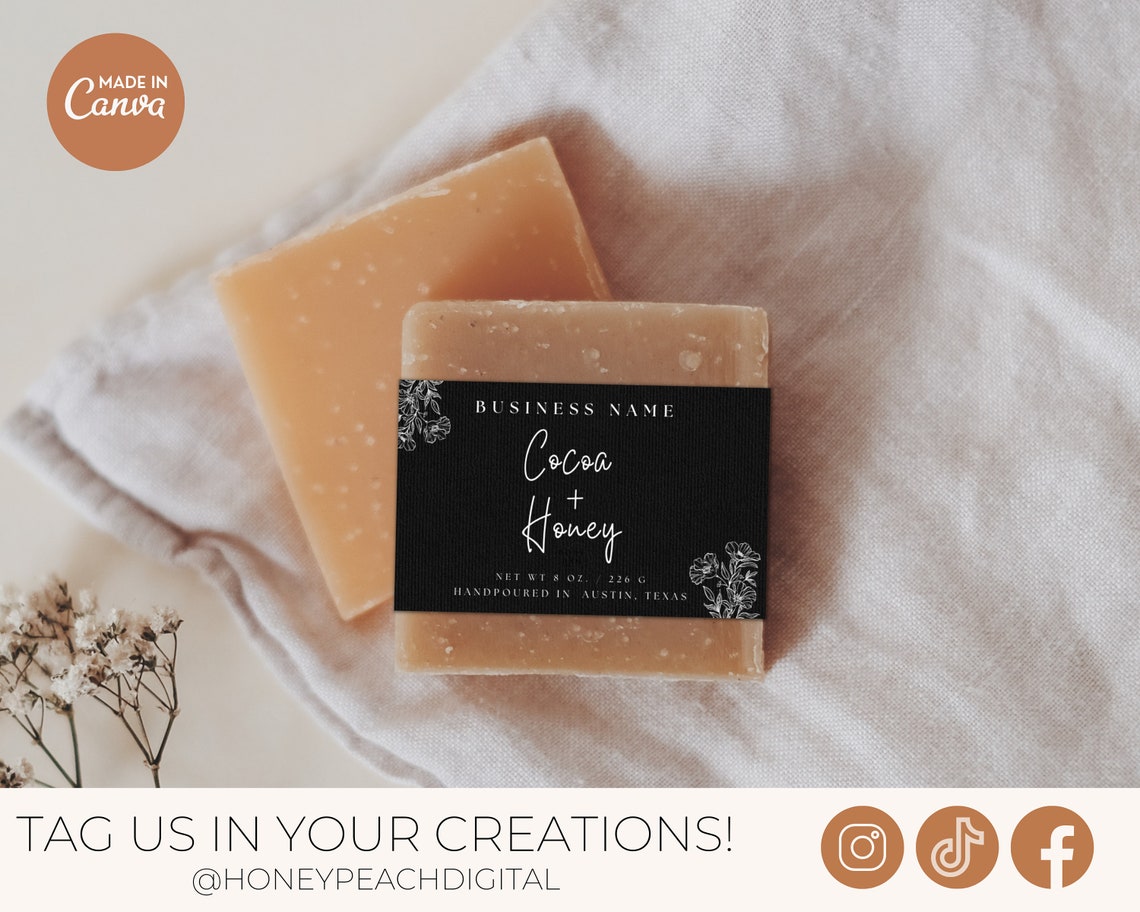 Editable Soap Label Template Soap Label Editable Soap - Etsy