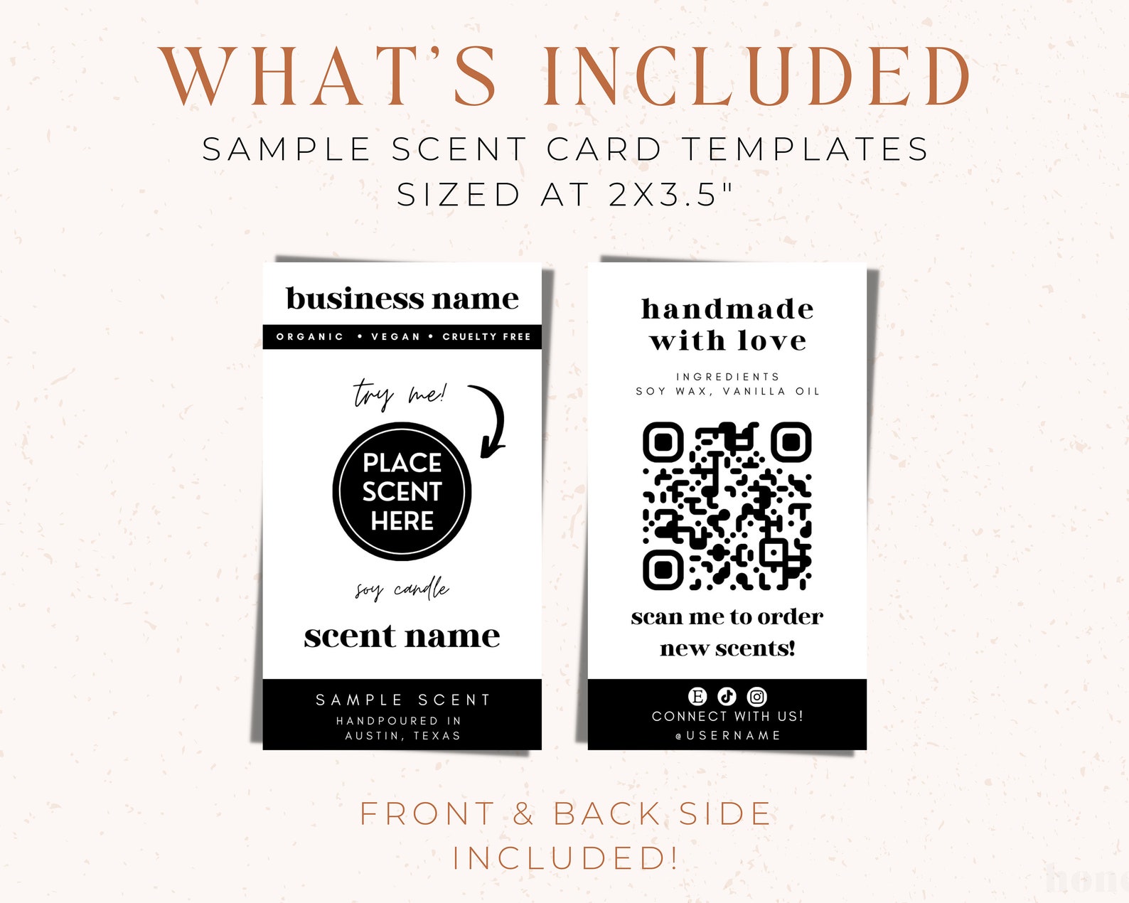 Editable Candle Sample Card Template Wax Melt Label Template - Etsy