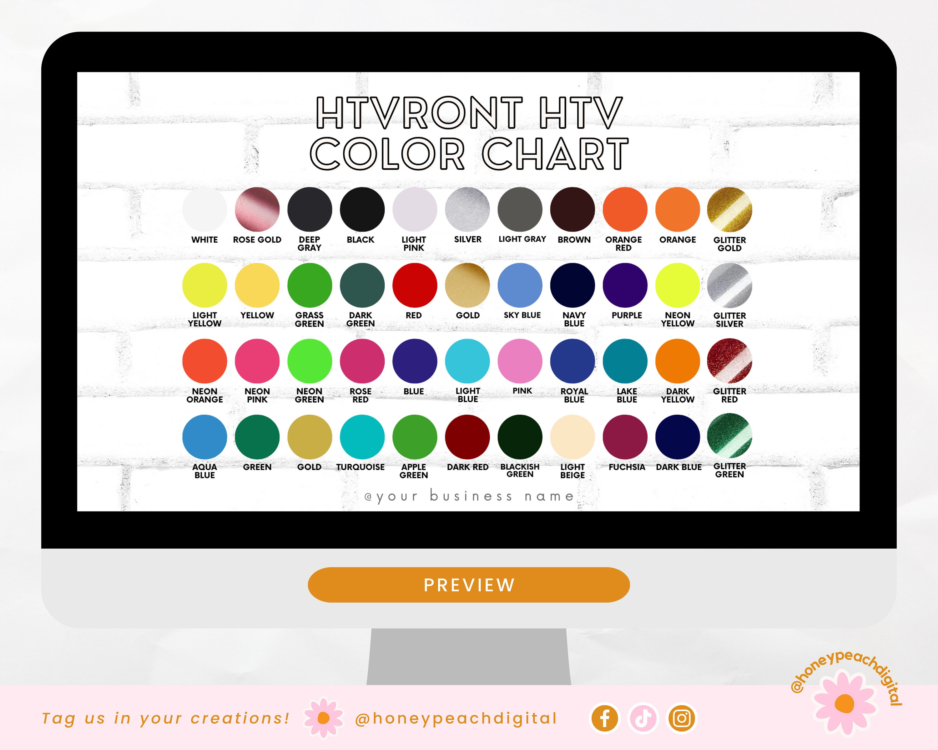 Vinyl Color Chart GreenStar 20 Color 12"x12" Sheets Indoor Vinyl