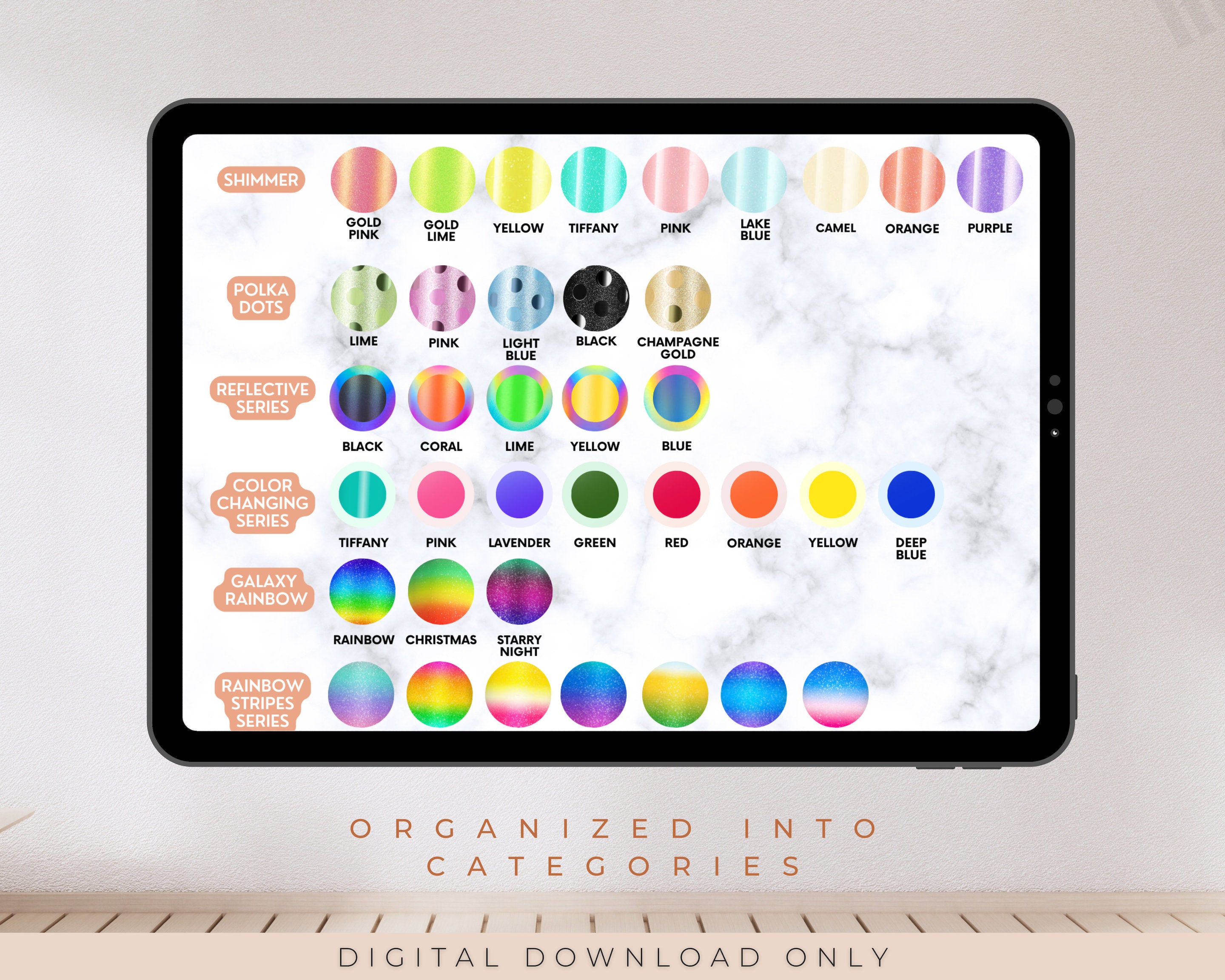 Editable Teckwrap Vinyl Color Chart Template Permanent Vinyl - Etsy UK