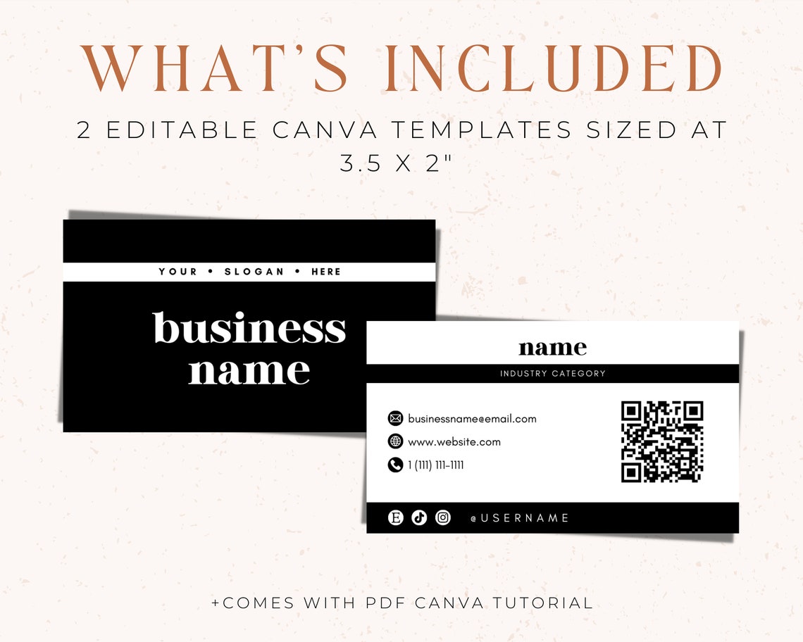 Editable Small Business Card Template, Digital Business Card Template ...