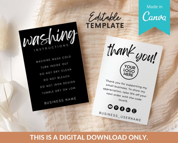 Instruction Card Design Template