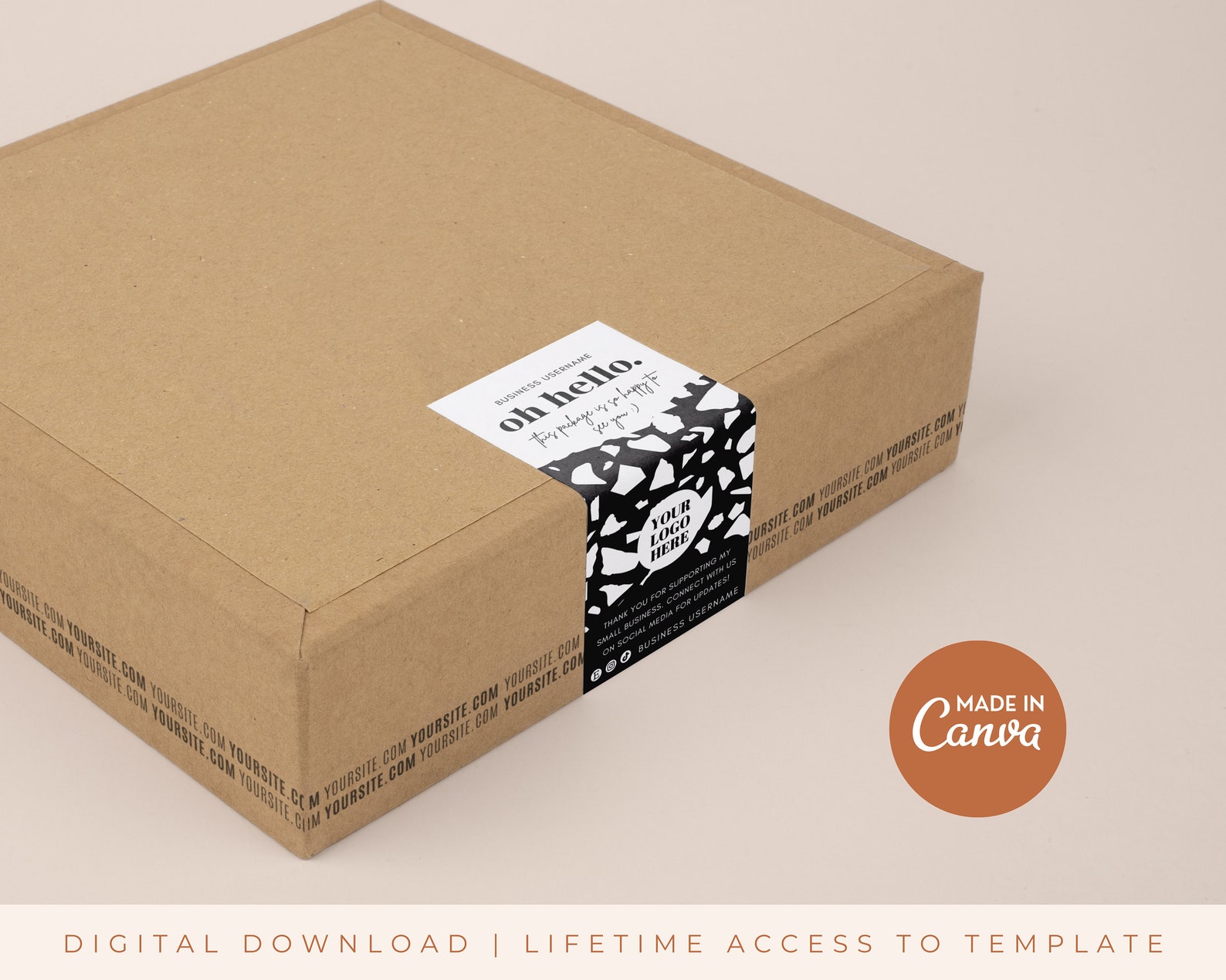 Editable Box Label Template Box Seal Label Custom Branding - Etsy UK