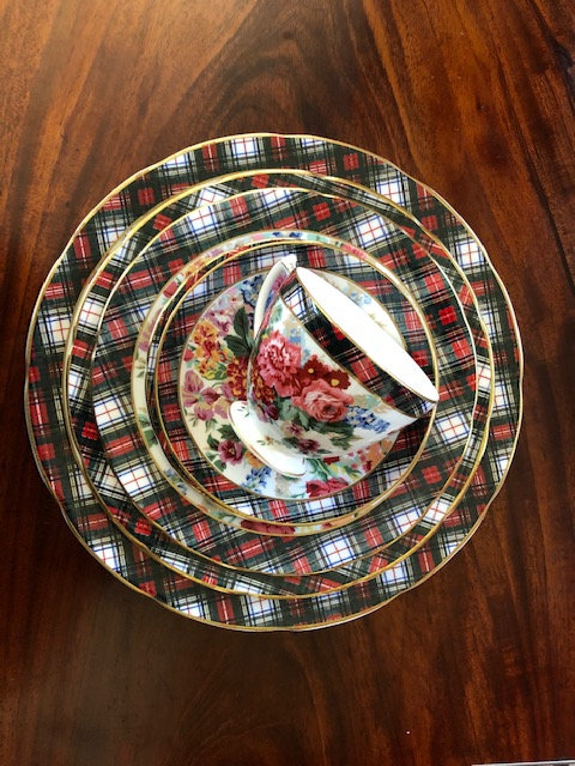 Ralph Lauren Hampton Floral With Gold Edging 72 Pieces 12 Settings X 6 ...