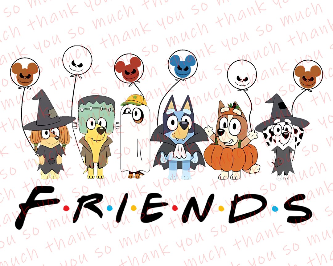 Bluey Halloween Digital Download Bluey Bingo Friend Halloween - Etsy