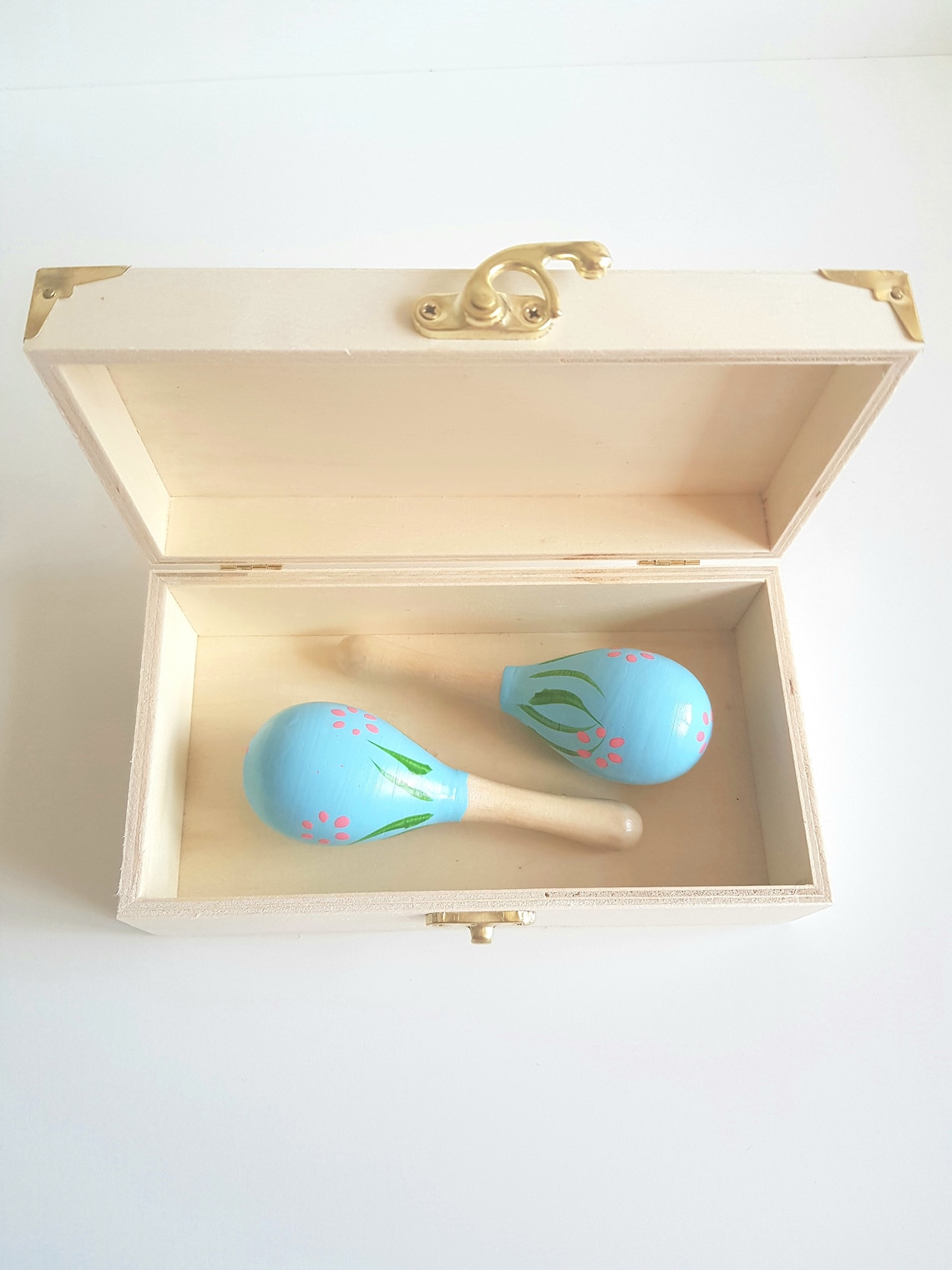 Personalised Customised Mini Wooden Maracas Wooden Box Baby | Etsy