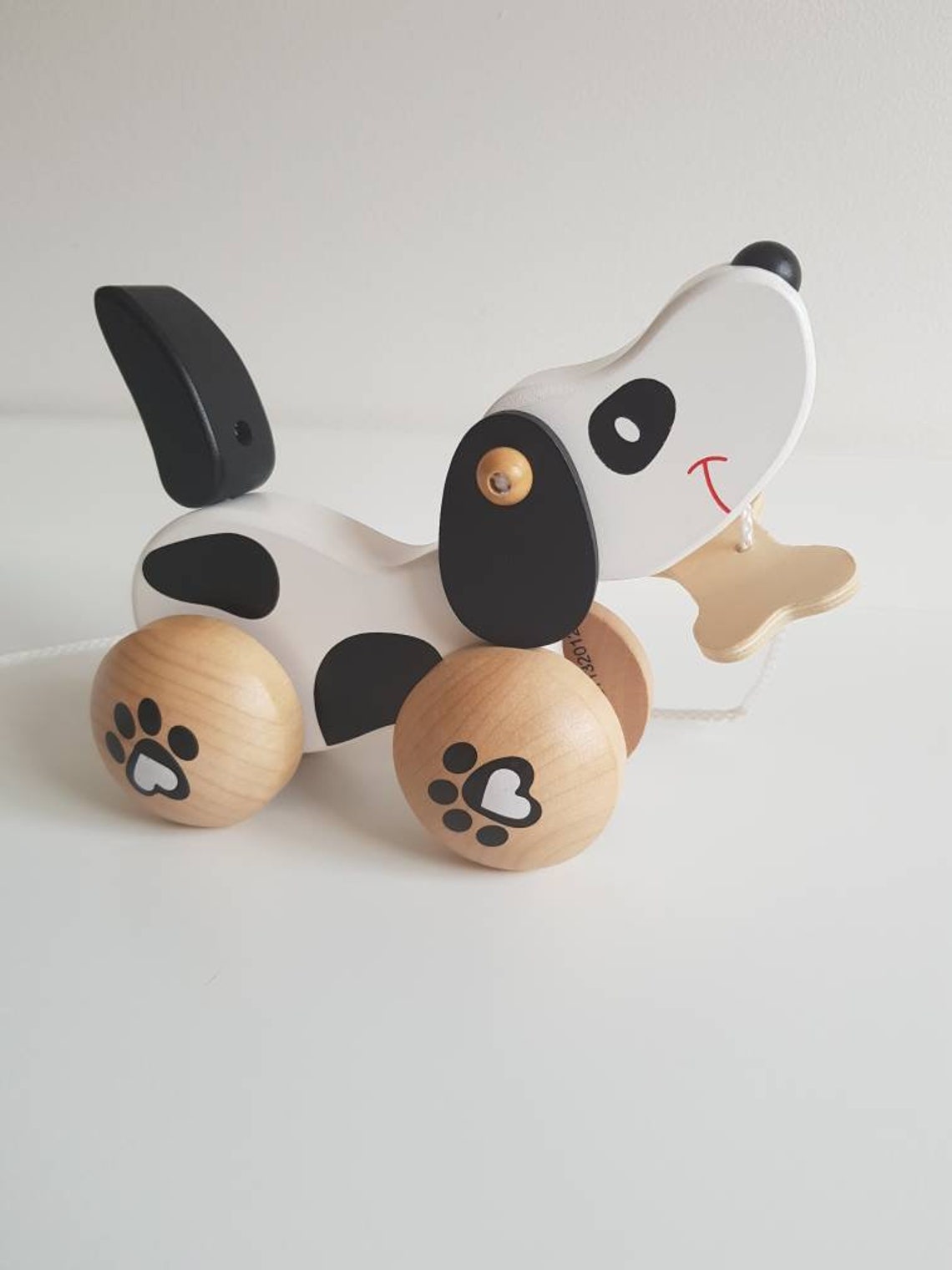 Wooden Personalised Pull Along Dog Toddler Educational Baby - Etsy UK