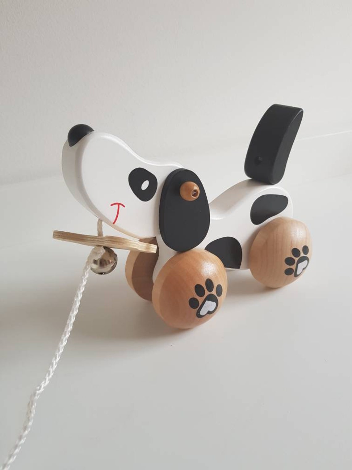 Wooden Personalised Pull Along Dog Toddler Educational Baby - Etsy UK