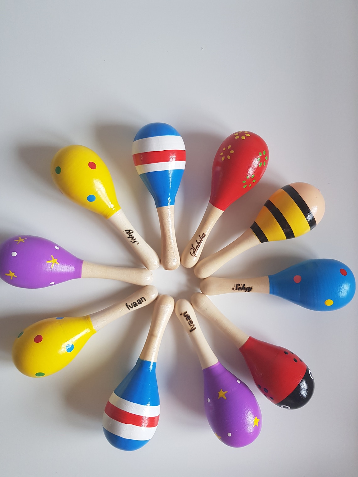 Personalised Customised Mini Wooden Maracas Wooden Box Baby | Etsy