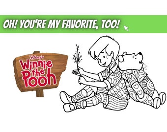 winnie the pooh christopher robin coloring pages