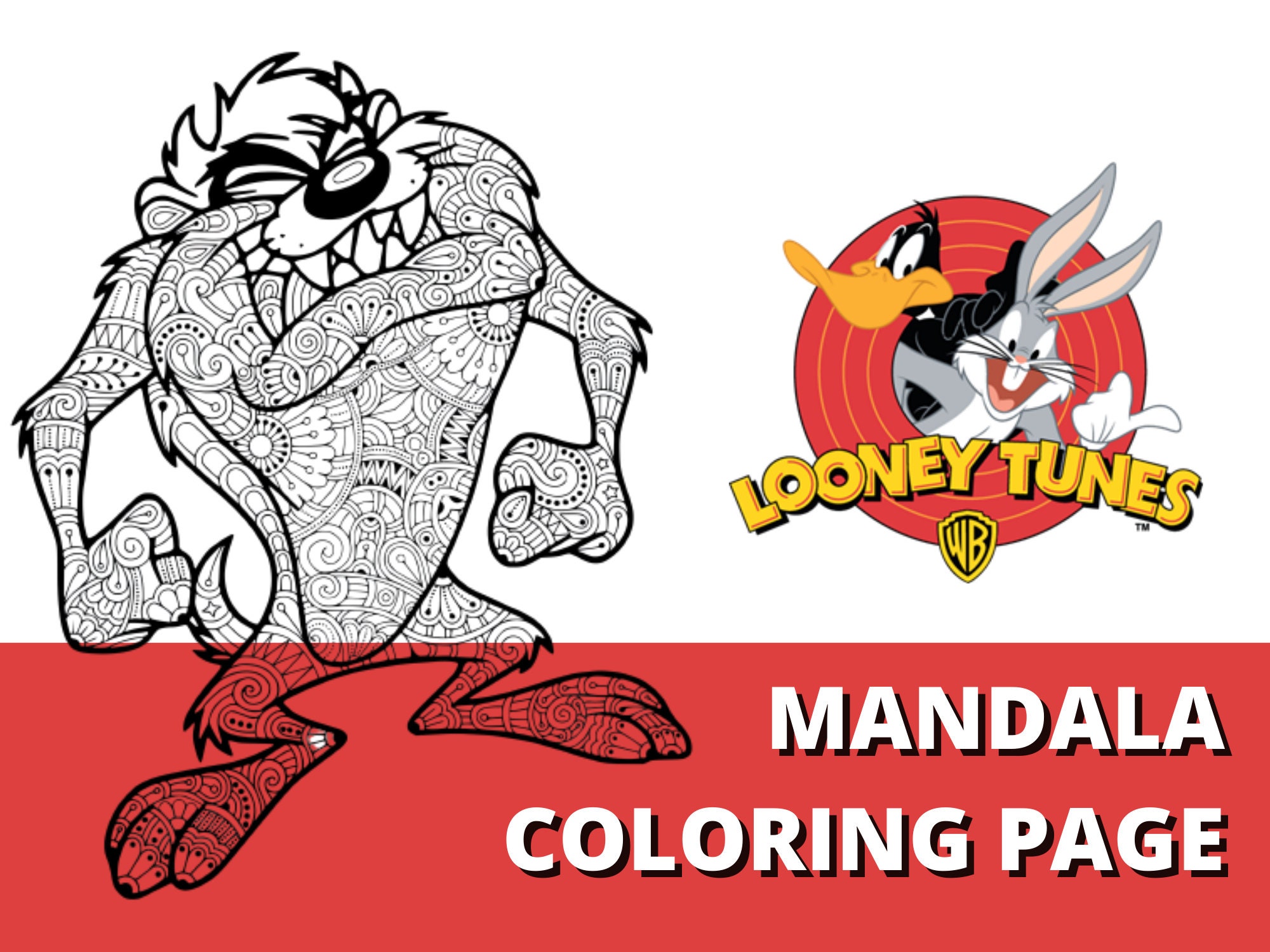 Taz Cartoon Coloring Pages