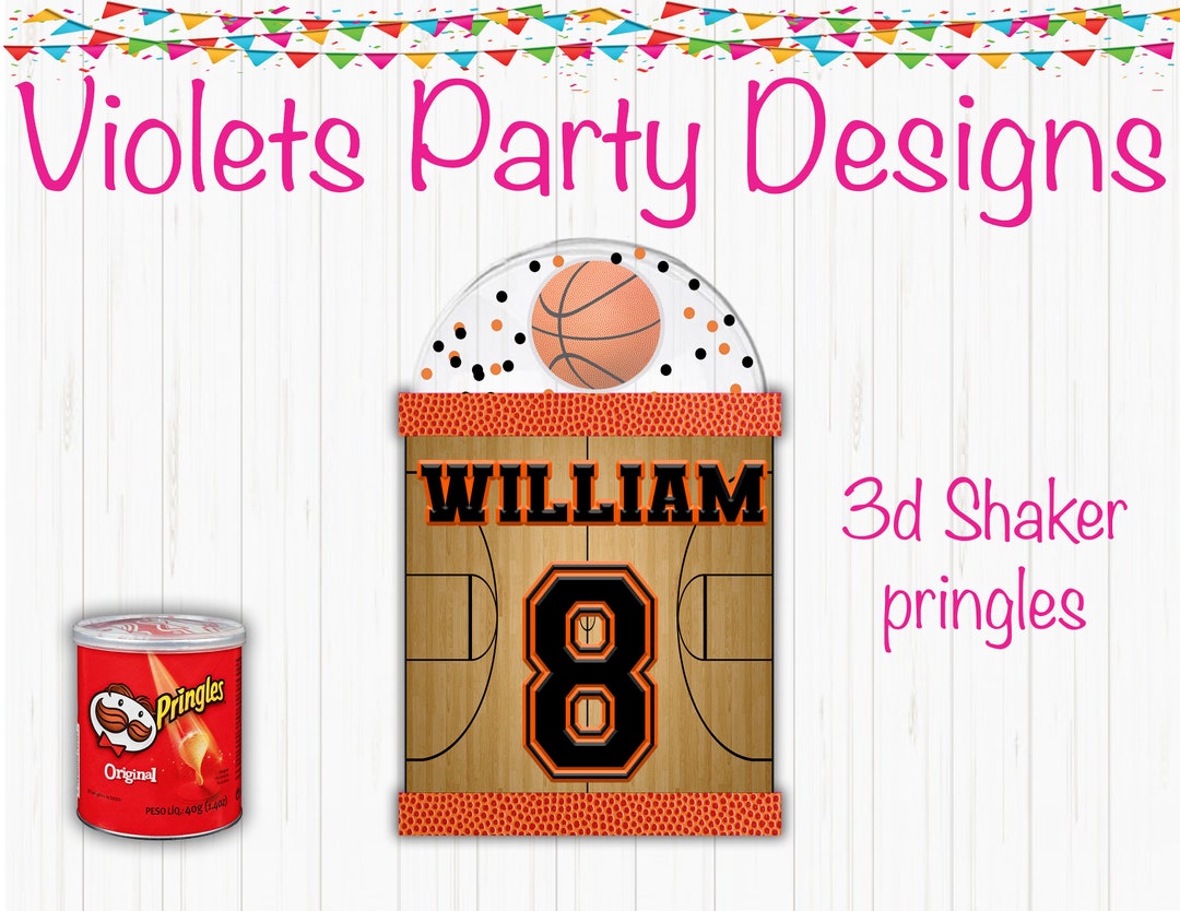 3D Basketball Pringle Shakers, Personalized Pringles, Basketball Deco ...