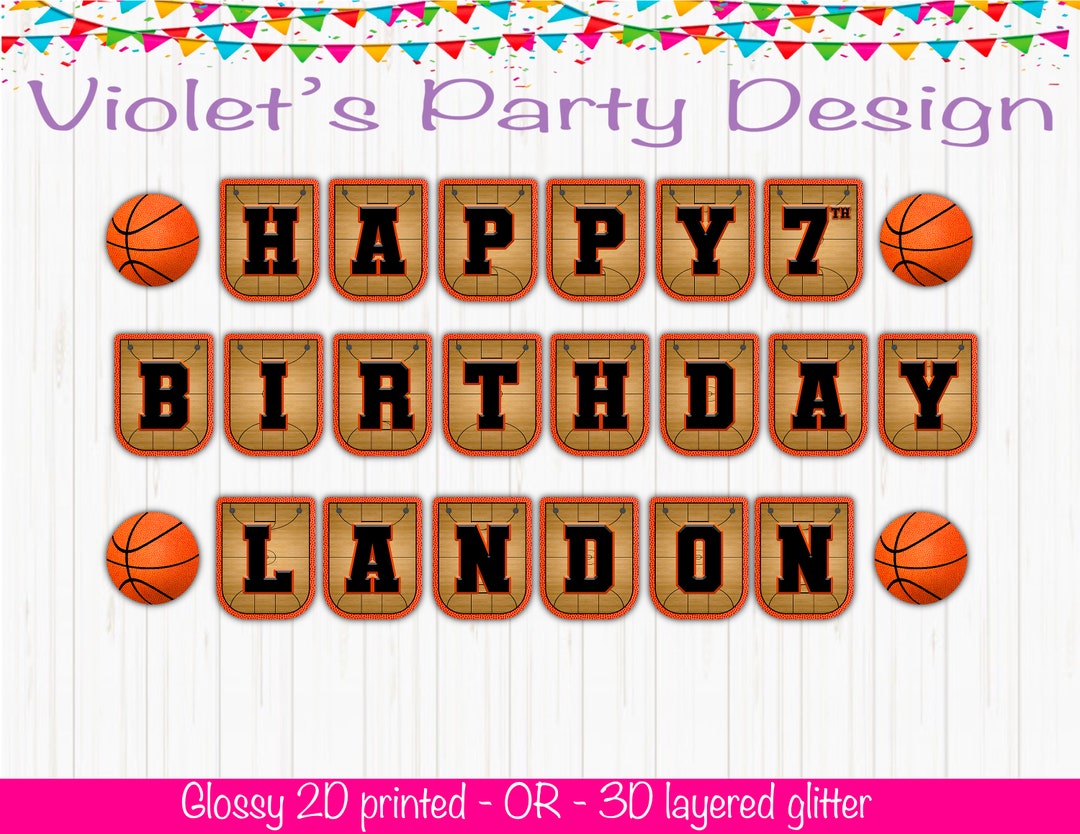 Basketball Birthday Banner, Basketball Party Decoration, Basketball ...